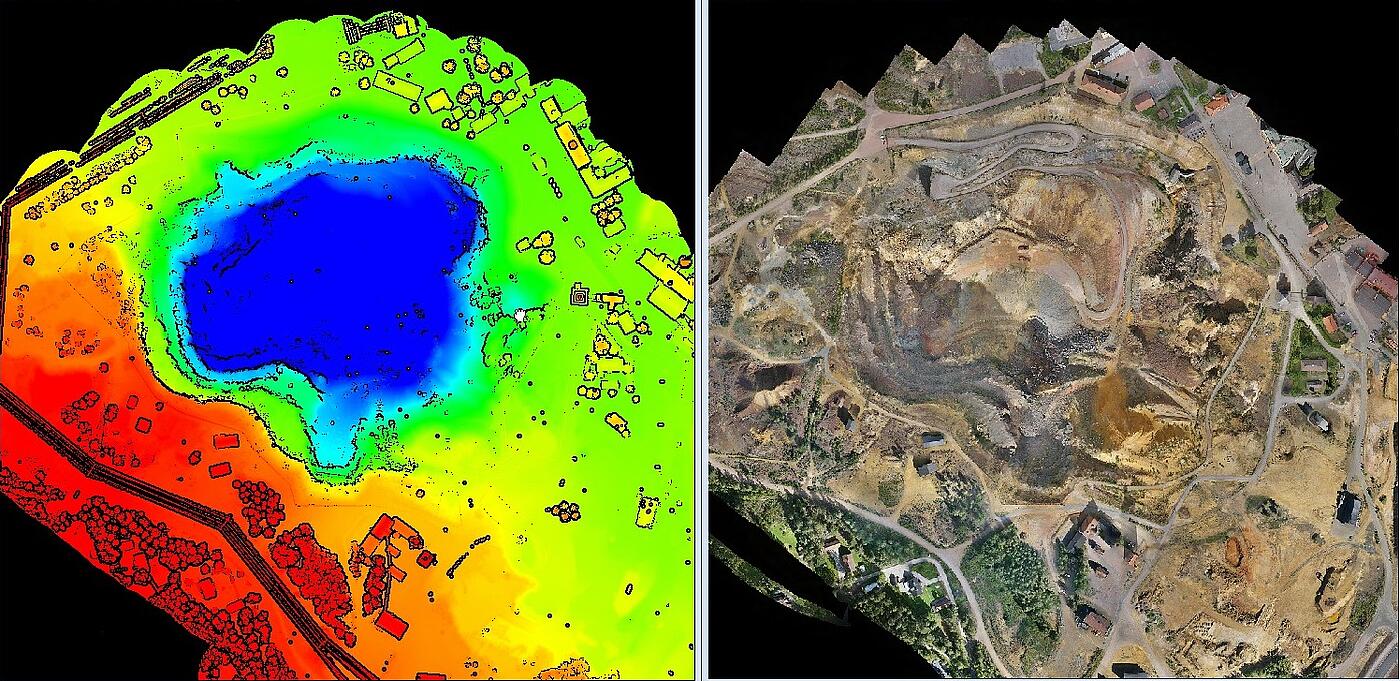 Drone LiDAR over the Great Pit in Sweden