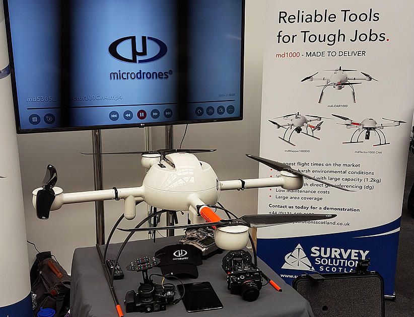 Survey Solutions Scotland presents Microdrones systems at Geo Business ...